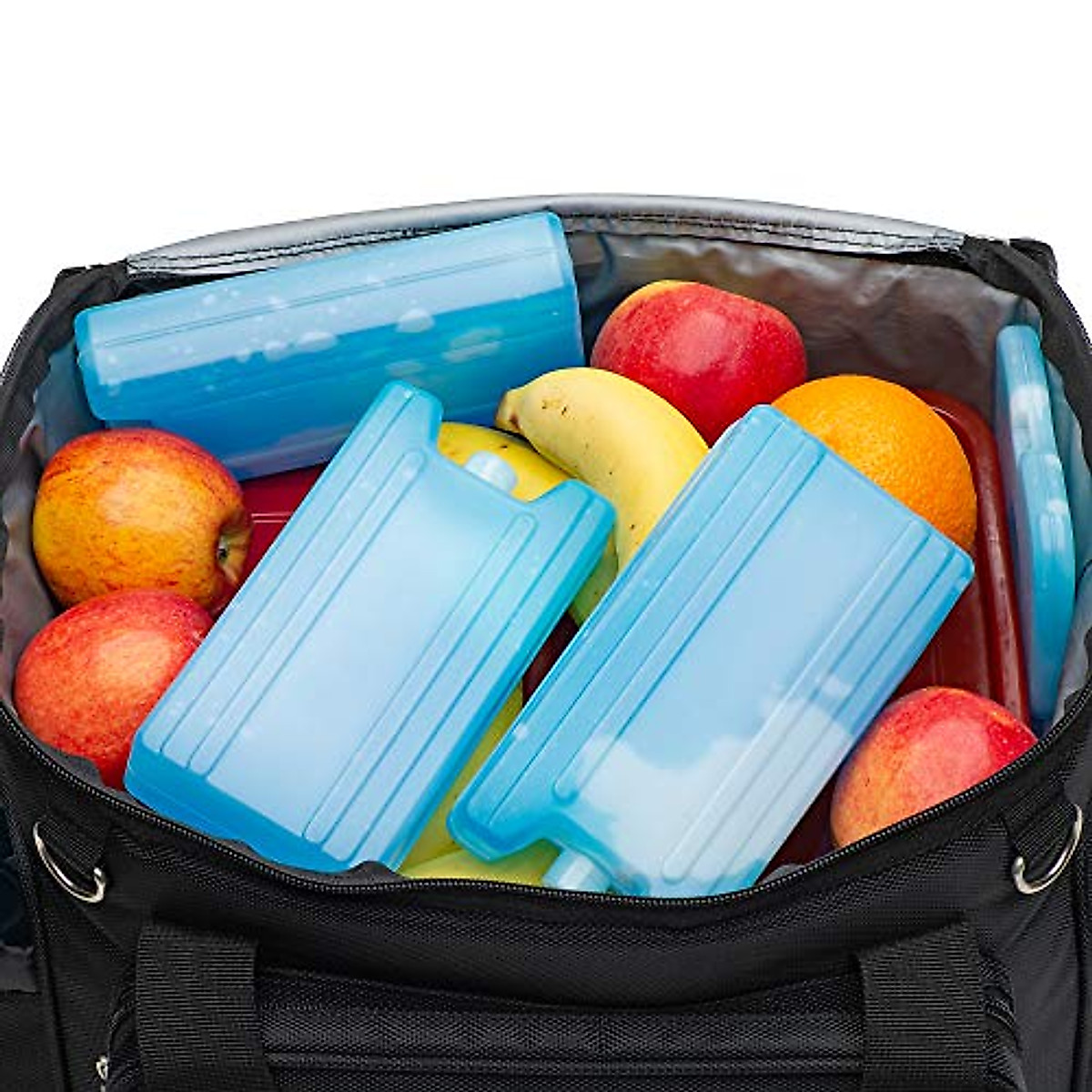 Ice Pack for Cooler Lunch Bag (400 ml/Count): Large, Thick, Leak-Proof, Long-Lasting, Reusable, Freezer-Safe Blue Gel to Keep Food and Drinks Cold for Hours (Set of 3)