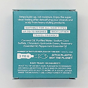 Natural Rosemary Mint Zero Waste Shampoo Bar by Tangie