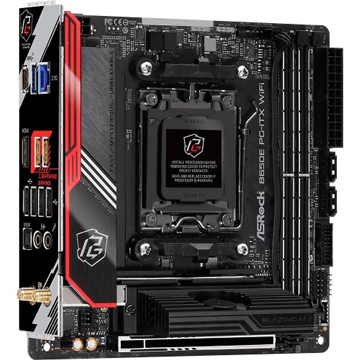 ASRock B650E PG-ITX WiFi AMD Ryzen 7000 Series CPU Compatible (Soket AM5) B650 Mini-ITX Motherboard