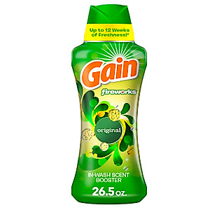 Gain Fireworks Laundry Scent Booster Beads for Washer, Original, 26.5 oz, Use with Fabric Softener