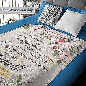 Ivivis Retirement Gifts for Women 2023, Retired Gifts for Women, Happy Retirement Gifts for Teachers Nurses Mom Grandma Friend, Farewell Gifts for Coworkers Boss, Retirement Throw Blanket 60"x 50"