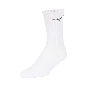 Mizuno Men's Vital Crew Sock 3-Pack, White, Large