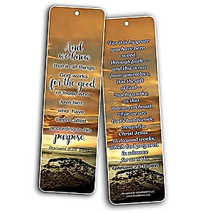 Most Highlighted Bible Scriptures Bookmarks Cards (60-Pack)- NIV Version - Christian Encouragement Gifts - Church Supplies - Stocking Stuffers for Easter Day Thanksgiving Christmas Birthday Everyday