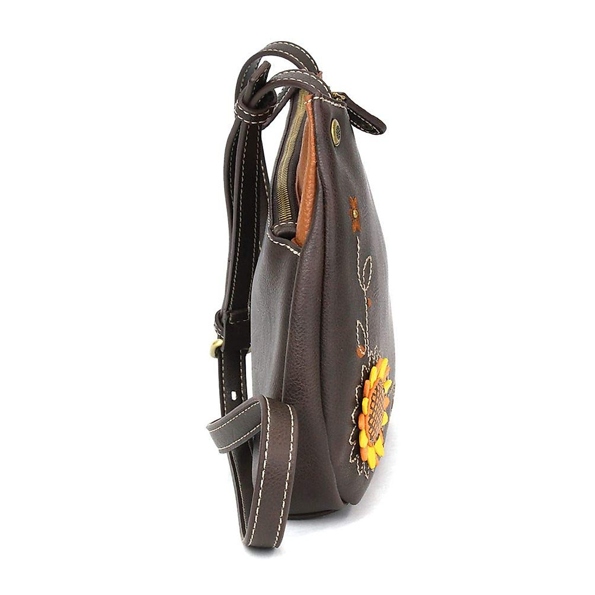 CHALA Sunflower Collection RFID Nylon Cross Body Bag (Navy 6.25 x 8)