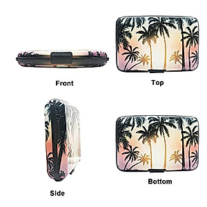 Oirtmiu RFID Blocking Credit Card Holder, Mini Aluminum Card Wallet, Slim Metal Hard Card Case, ID Case, Business Card Case for Women- 8 Slots