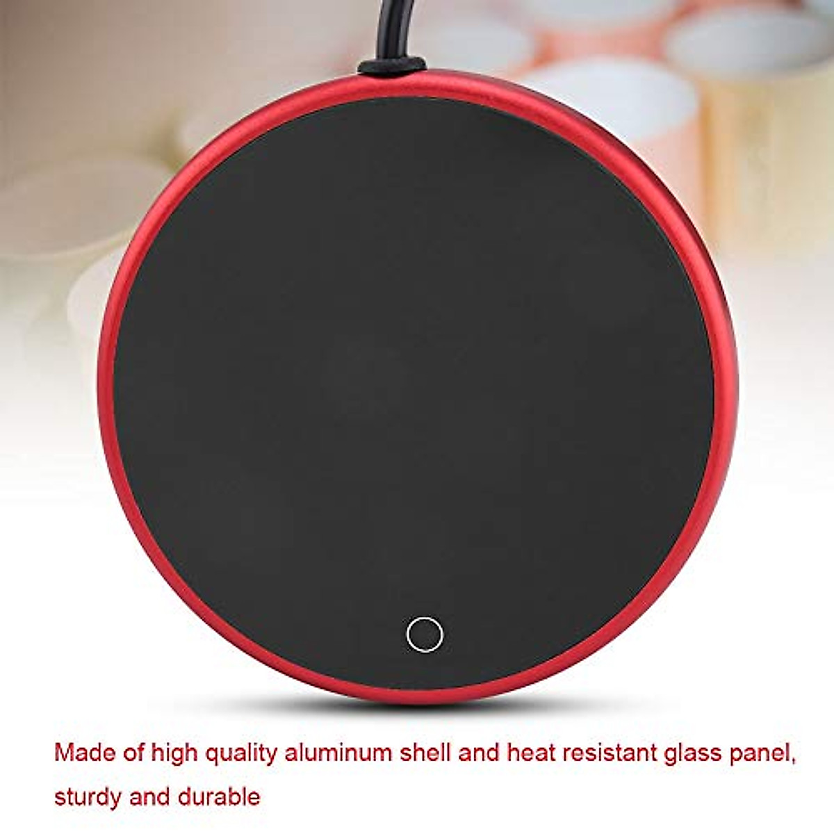 Pasamer Cup Warmer Pad,Electric Cup Warmer Pad Desktop Tea Coffee Milk Mug Heater Coaster Tray 220-240V(01)