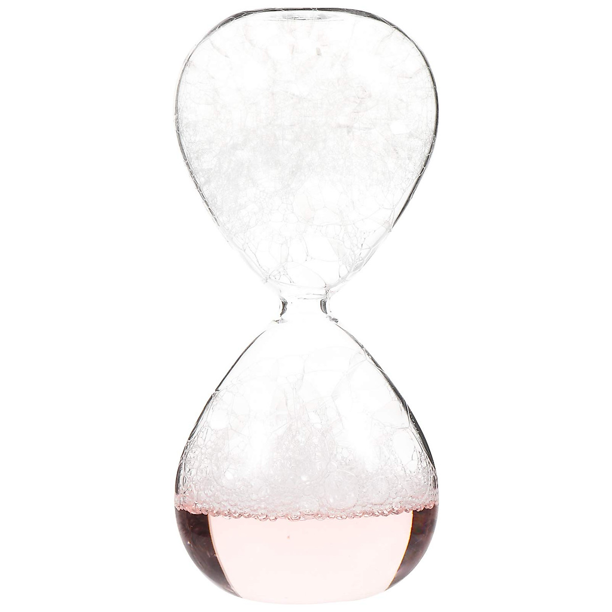 Glass Hourglass Timer Liquid Hourglass Liquid Motion Timer Hourglass Bubble Singing Hourglass Home Decorations Birthday Gifts (Pink) Water Wiggler
