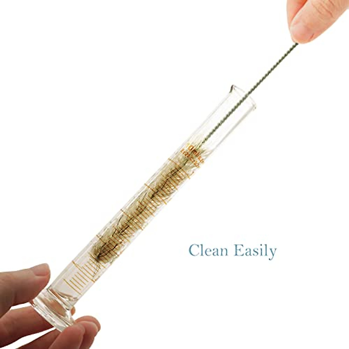 Glass Graduated Cylinder Set Thick Measuring Cylinders 10 ml with Brush (2Pcs)