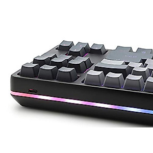 DROP CTRL High-Profile Mechanical Keyboard — Tenkeyless TKL (87 Key) Gaming Keyboard, Hot-Swap Switches, Programmable, Backlit RGB LED, USB-C, Doubleshot PBT, Aluminum (Gray, Cherry MX Brown)