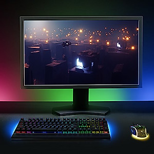 Rosewill Mechanical Gaming Keyboard, RGB Backlit Clicky Computer Mechanical Keyboard for PC, Laptop, Mac, Rainbow LED Modes with Side Backlight & Software Suite for Customization – Brown Switch