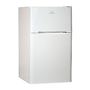 Commercial Cool CCRD32W Compact Double Door Refrigerator with True Freezer, 3.2 Cu. Ft. Mini Fridge, White