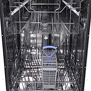 Avanti DWF18V0W Dishwasher 18-Inch Built in with 3 Wash Options and 6 Automatic Cycles, Stainless Steel Construction with Electronic Control LED Display, Low Noise Rating, White