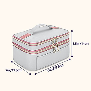 Damero Wearable Breast Pump Bag Compatible with Elvie and Momcozy Breast Pump, Carrying Bag for Wearable Breast Pump and Accessories, Light-Gray Pink