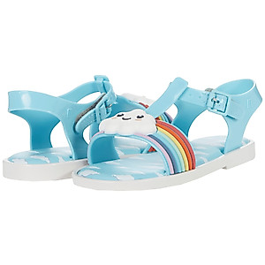 mini melissa Girl's Mar Sandal Sunny Day BB (Toddler/Little Kid) White/Blue 5 Toddler M