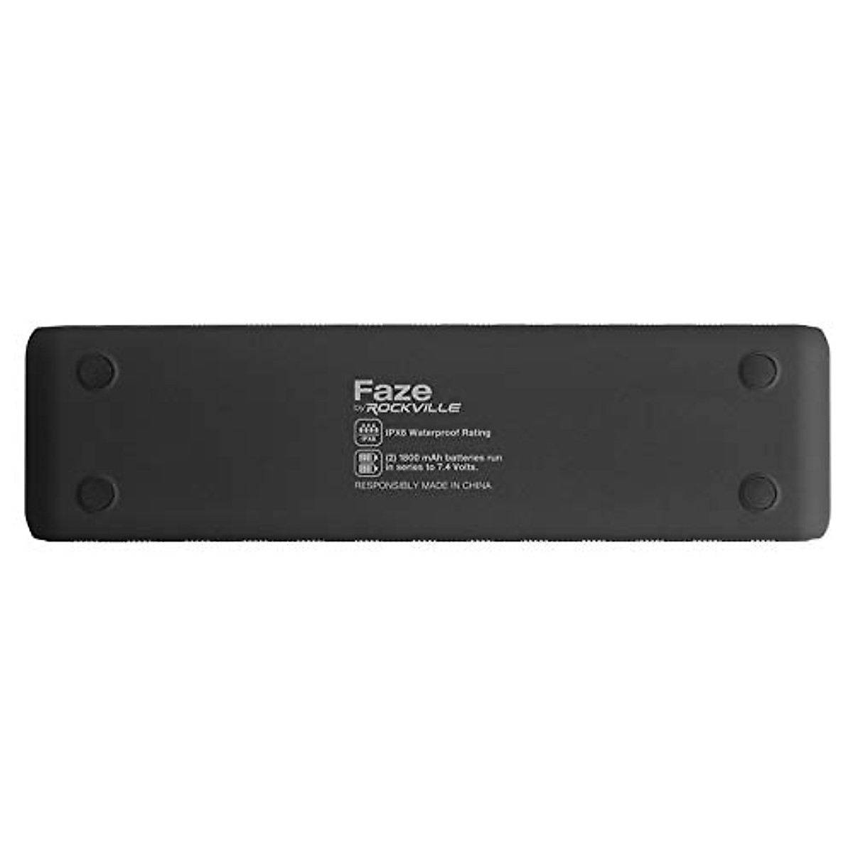 Rockville Faze 50w Portable Bluetooth Speaker TWS Wireless Link Waterproof, Black (Faze Black)
