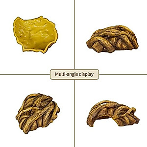 Cosyall Reptile Hide Resin Tree Stump Snake Hide and Cave Hideout Terrarium Habitat Reptile Tank Accessories Decor Leopard Gecko Habitat Shelter for Lizard Spider Frog Amphibians Medium