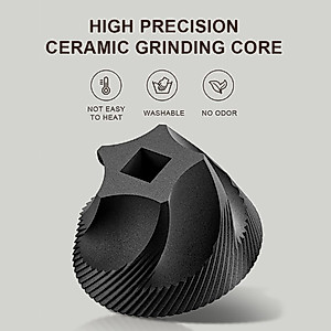 SEEDREAM Portable Electric Burr Coffee Grinder, Small Electric Rechargeable Mini Coffee Grinder with Multiple Grinding Settings