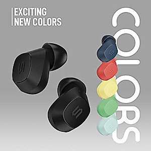 SOUL New S-Nano True Wireless Earbuds - in Ear Headphones, Ultra Portable, Bluetooth, IPX5 Waterproof, Transparency Mode - Peach
