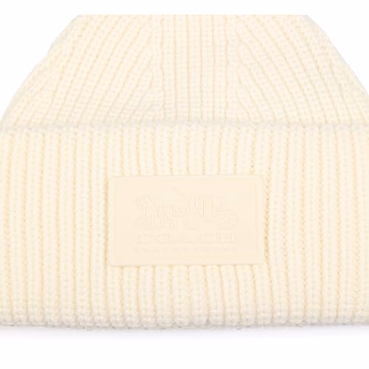Coach Women's Patch Beanie, Chalk