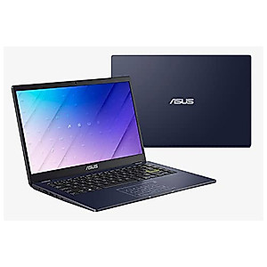 ASUS E410 14" Laptop, Intel Celeron N4500, 4GB RAM, 128GB eMMC SSD, Windows 11 Home in S Mode, TWE 64GB Micro SD Card, Star Black