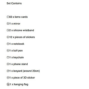 Fatyi Twice Gift Set with Lomo Card, Photocard Set, Merch With Sticker, 3D Sticker, Pen, Mirror, Wristband, Lanyard, Notebook and Hanging Flag, Kpop set