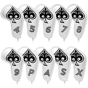 Golf Iron Cover Golf Club, iron Club Head Covers Headcovers fits for Ping, Taylormade Mizuno, Golf Iron Accessories for Men/Women