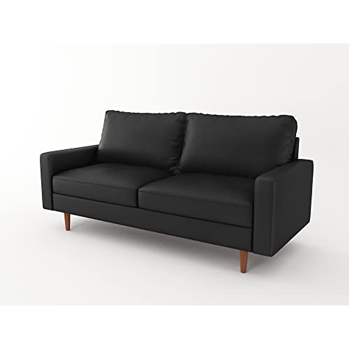 Meeyar Couches for Living Room,70''Width Comfy Sofa 3 Seater Sofa for Living Room 3 Seater Comfy Couch Room Couch for Bedroom Sofa for Office,Black
