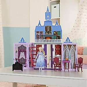 Disney Frozen Fold and Go Arendelle Castle Playset Inspired 2 Movie, Portable Play - Toy for Kids Ages 3 and up