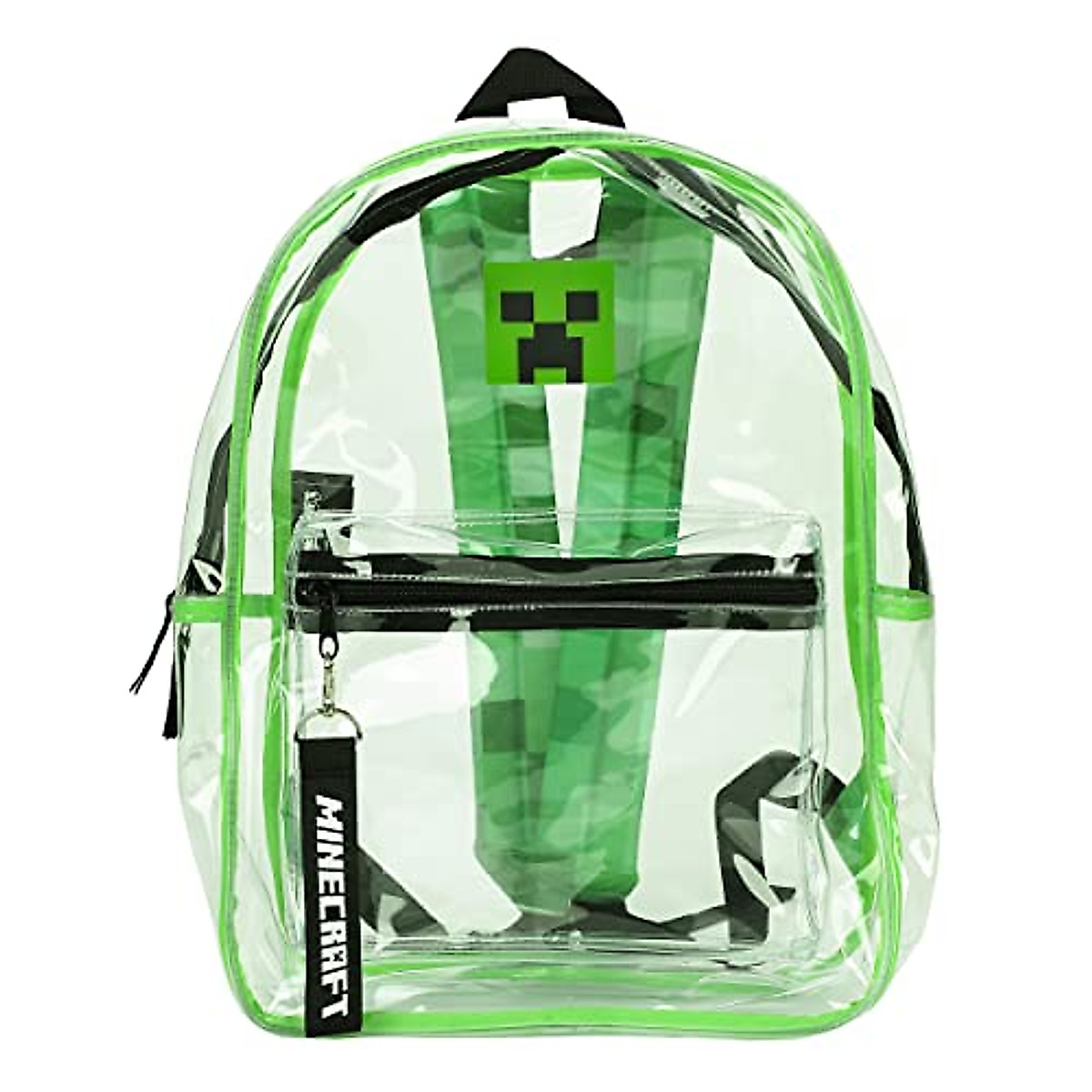 Bioworld Minecraft 17" Clear Plastic Backpack with Removable Laptop Pocket
