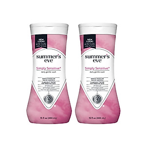 Summer's Eve 5 in 1 Simply Sensitive Cleansing Wash for Sensitive Skin, 15.0 FL OZ - 2 Pack