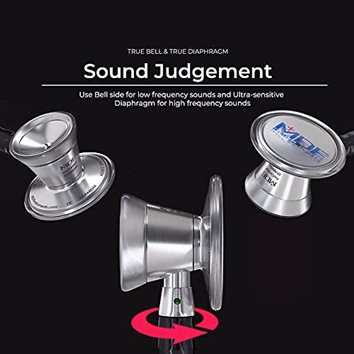 MDF Instruments Starry Night ProCardial Cardiology Stethoscope, Lightweight Titanium, Adult, Dual Head, Starry Night Tube, Titanium Blue, Capridium Chestpiece-Headset, MDF797TSNCD