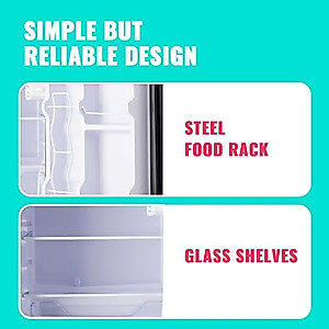 WANAI Small Refrigerator with Freezer 3.5 Cu.Ft Mini Fridge with Freezer on Top Double Door Small Fridge for Bedroom Dorm Room College Office Black