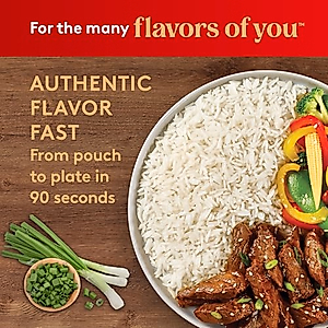 Royal Authentic Thai Hom Mali White Jasmine Rice - Microwave Rice - Dinner Side Dish - (4 Pack) 8.5 oz Pouch