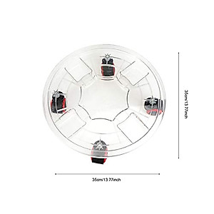 Cabilock Plant Stand Indoor Planters Plant with Wheels Transparent Movable Flower Pot Stand Round Flower pots Rack Plant Pallet Tray Trolley for Garden Planter Deck Potted Plant Resin Tray
