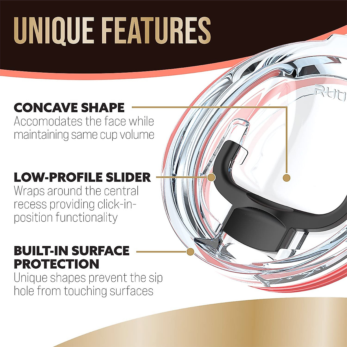 RUUMI® Nose Recess Tumbler Lid (Seafoam) – Compatible with 20 oz Yeti Rambler, Ozark Trail, Swig – See Chart for Other Brands/Sizes