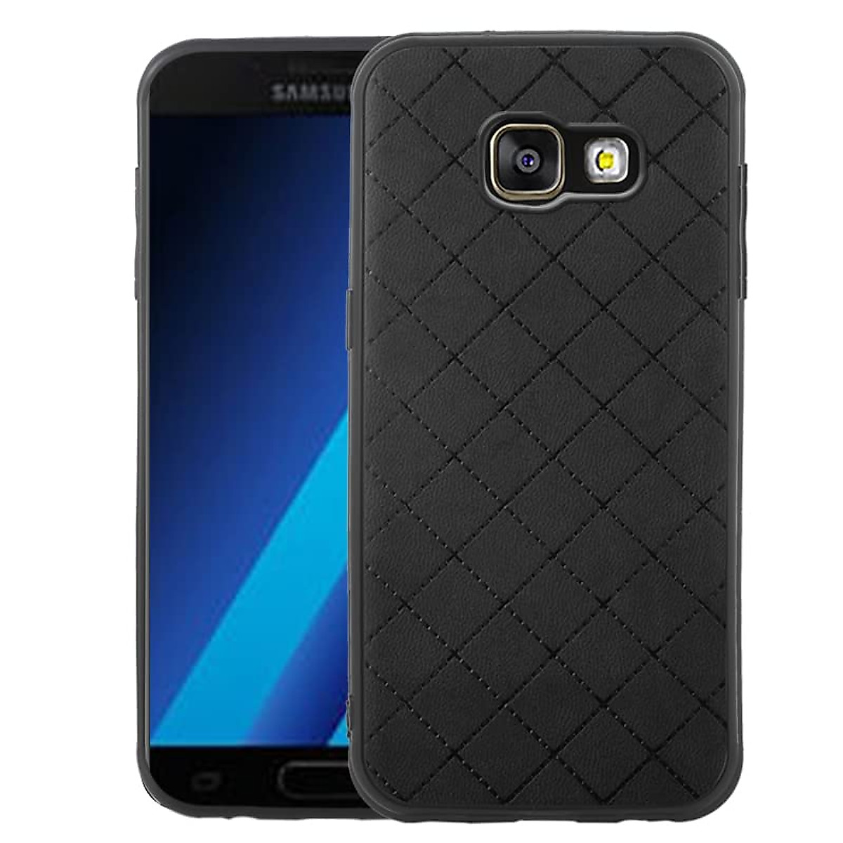 ELISORLI Compatible with Samsung Galaxy A5 2016 Case Rugged Thin Slim Cell Accessories Anti-Slip Fit Rubber TPU Mobile Phone Protection Silicone Cover for Gaxaly 5A SM-A510F SM A510 Women Men Black