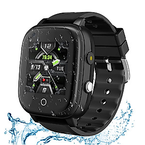 OKYUK 4G GPS Smartwatch for Girls Boys, IP67 Waterproof Sport Smart Watch Phone for Kids, with Camera WiFi Video Call Phone Call SOS Pedometer for 3-14 Age