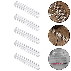 Healifty 20pcs Pen Gift Box Empty Ballpoint Pen Box Plastic Clear Pencil Boxes Pen Storage Case for School Office Collection