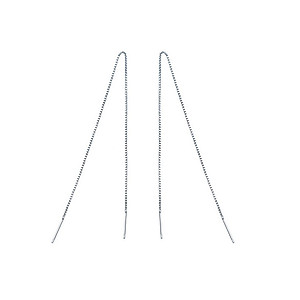 Sterling Silver Tassel Threader Drop Earrings