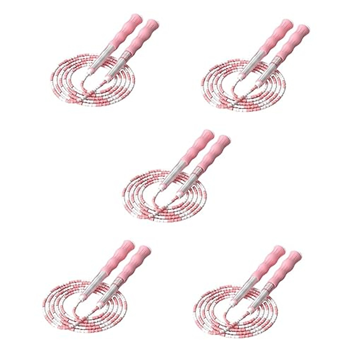 INOOMP 5pcs bamboo skipping rope fitness jump rope beaded jump rope jump rope for adults kids jump rope skipping jump rope jump rope for kids 8-12 girls jump rope adjustable jumping rope