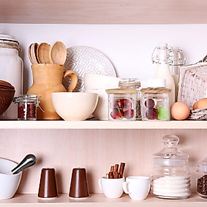 Wooden Lid Yogurt Jar Lids Round Wood Canning Lids Decorative Wood Lid Compatible with Yoplait Oui Lids for Home Kitchen Hotel Restaurant Yogurt Jars(8 Pack)