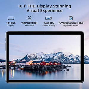DOOGEE 2023 Newest Tablet T10, 10.1 Inch Android 12 Tablet, 8300mAh Long Lasting Battery, 15GB+128GB/SD 1TB Gaming Tablet PC, FHD+1920 * 1200/4G LTE Dual SIM/13MP+8MP Camera/TUV/Face ID/GPS| Blue
