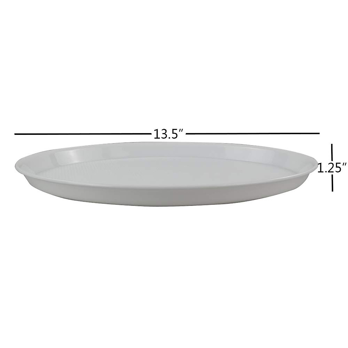 Jekiyo Plastic Round Trays for Serving, 13.5 Inches, 6 Packs