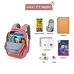 MOUNTAINTOP Kids Backpack for Boys Girls Kindergarten Preschool Water-resistant Children Backpacks, Pink