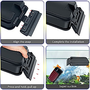 Fish Tank Magnetic Glass Cleaner, Magnetic Aquarium Glass Cleaner, Aquarium Magnet Cleaner with Detachable Scraper, Aquarium Glass Cleaner Magnet 【Floating - Scratch Free - Non Slip】 - M