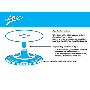 Ateco Cast Iron and Non-Slip Pad Cake Stand, 12 inch, White