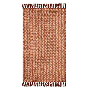 Lahome Boho Kitchen Rug, 2x3 Bathroom Rug Lightweight Indoor Door Mats for Entryway Small Cotton Area Rug with Tassels, Farmhouse Washable Throw Rug Low Pile Carpet for Bedroom Gifts