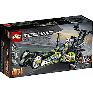 LEGO Technic Dragster 42103 Pull-Back Racing Toy Building Kit (225 Pieces)