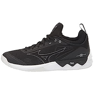 Mizuno 2 Wave Luminous Women's Volleyball Shoe 8 (0800), Black/White, 8