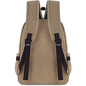 Soutrend AOT Anime Canvas Backpack Mens School Bag Khaki Bookbag Printed Backpack Daypack with Headphone Hole